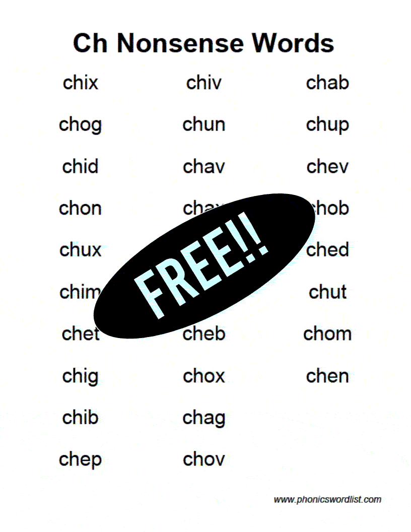 Phonics Word List Generator Digraph Word Lists 