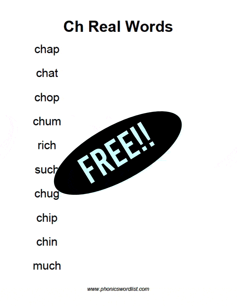 Phonics Word List Generator Digraph Word Lists 